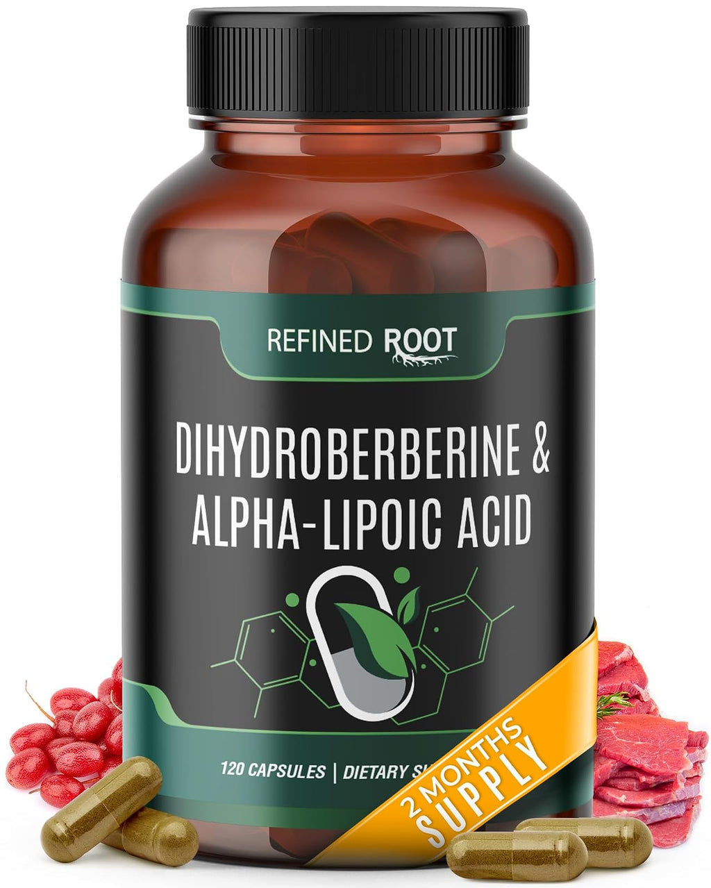 Refined Root alpha lipoic acid capsules