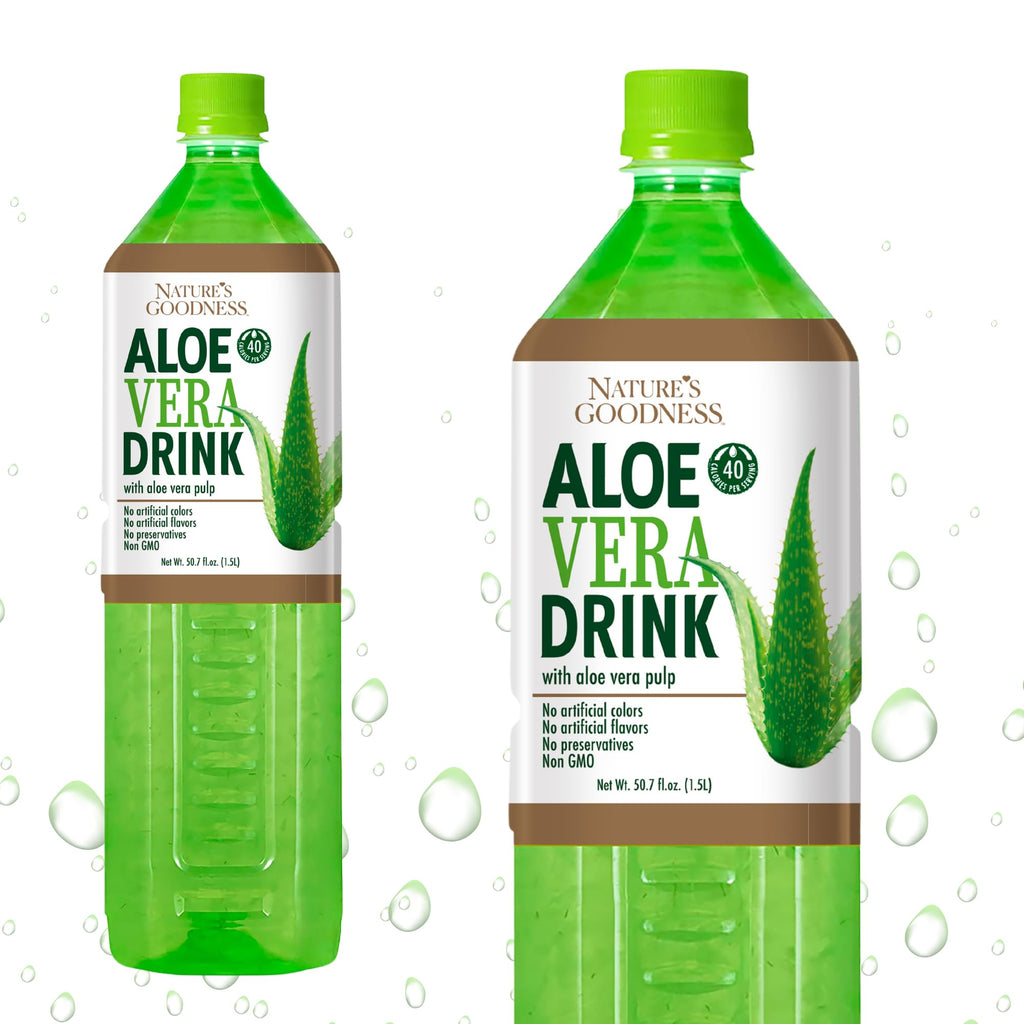 refreshing aloe vera drink with pulp