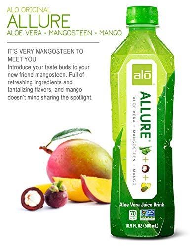 refreshing aloe vera juice with mango