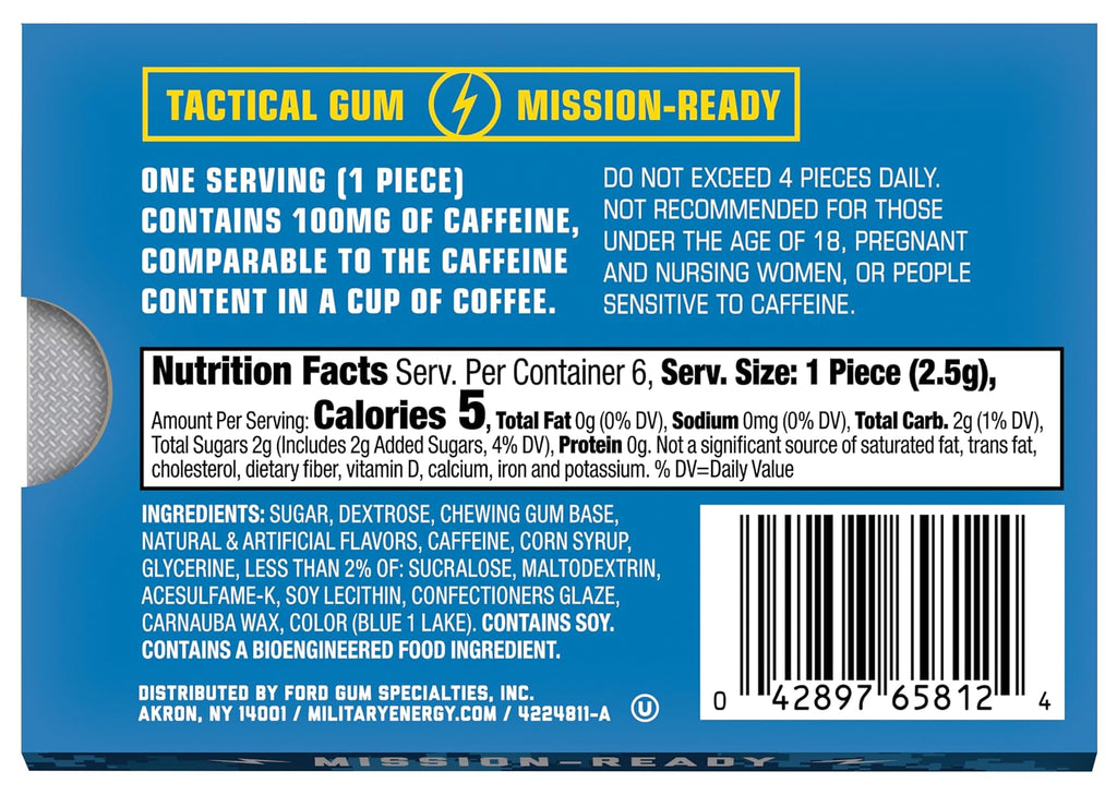 refreshing Arctic Mint energy chew