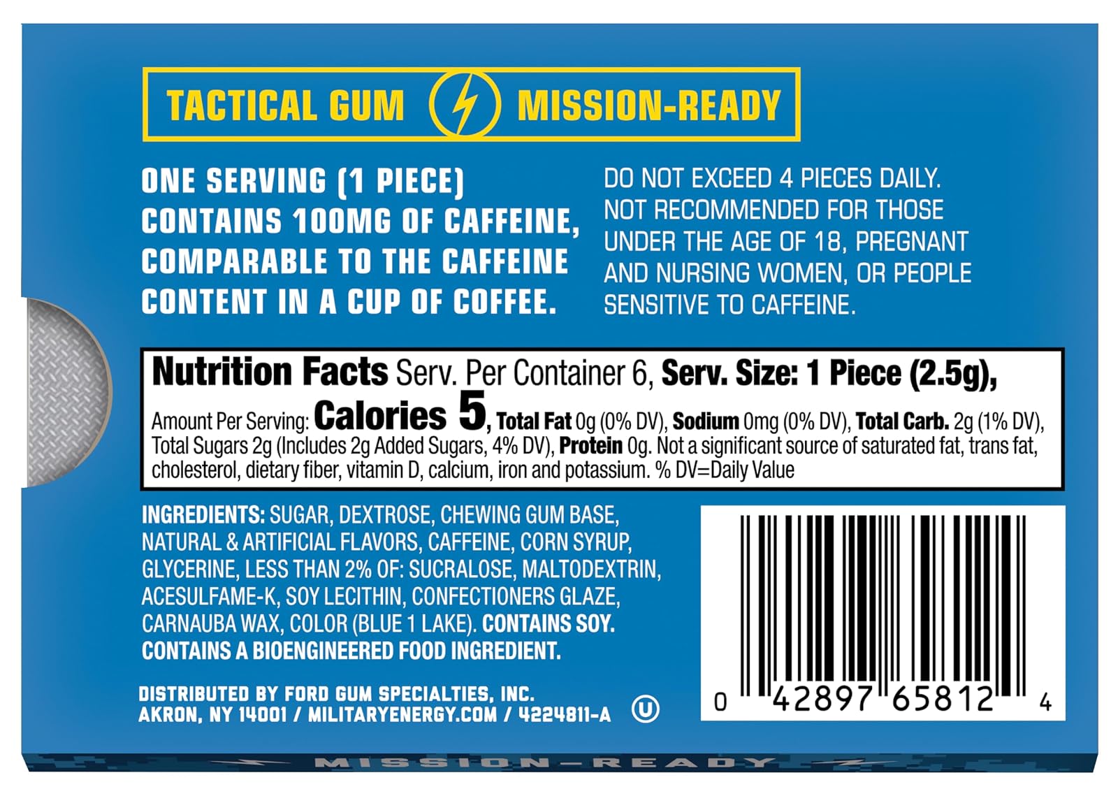refreshing Arctic Mint energy chew