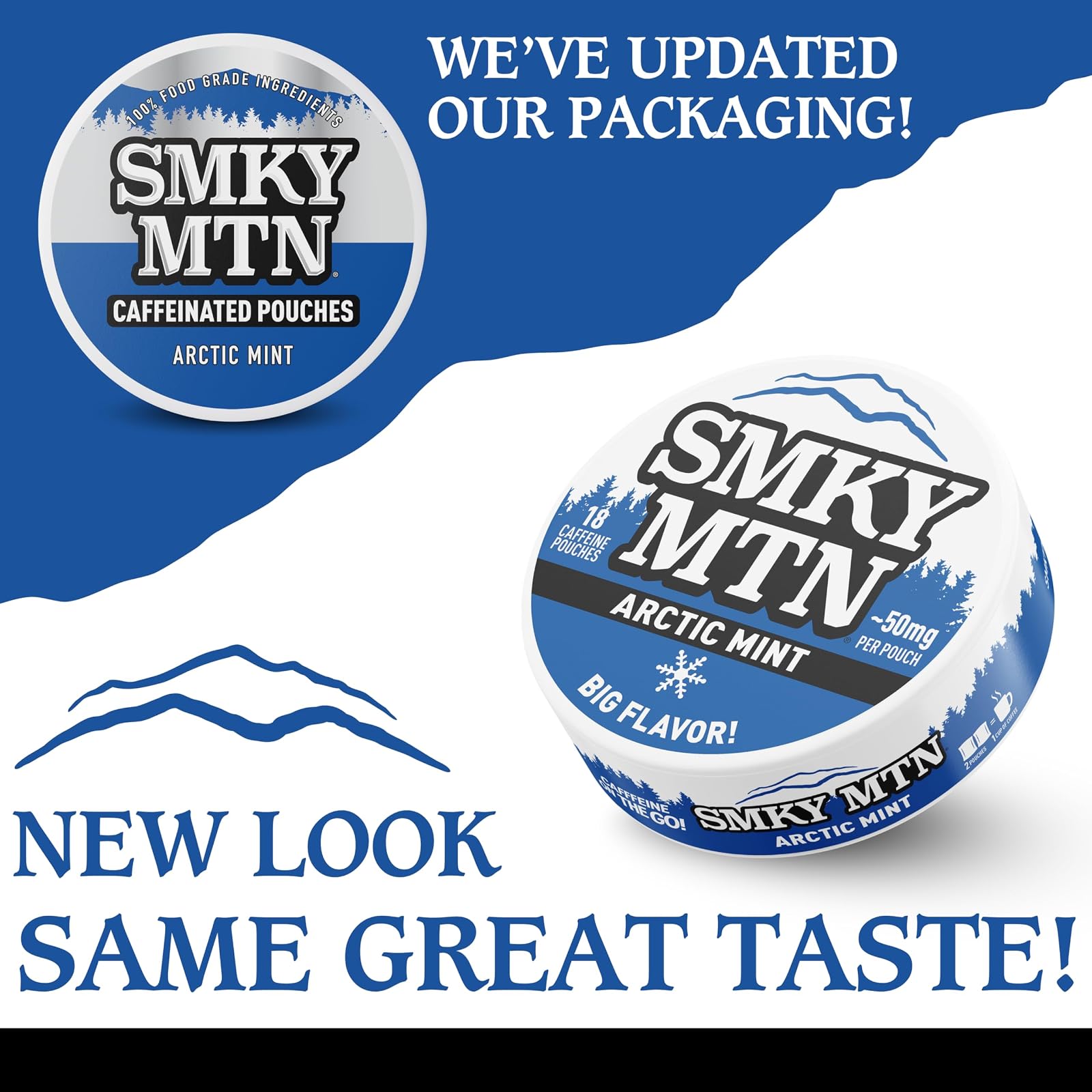 refreshing Arctic Mint energy pouches