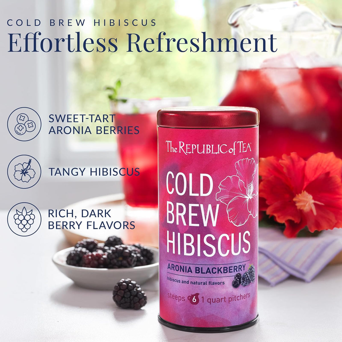 refreshing aronia blackberry tea bags