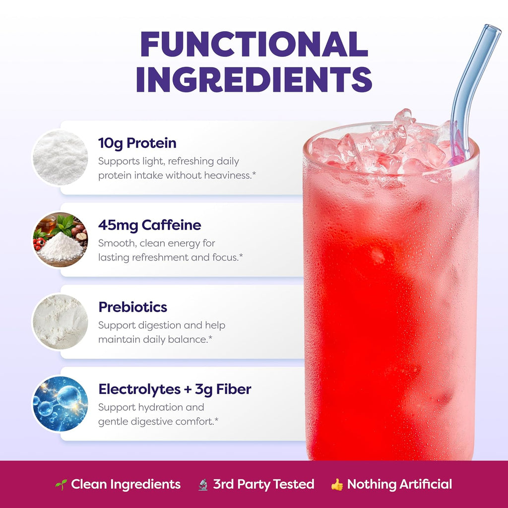 refreshing berry acai protein drink