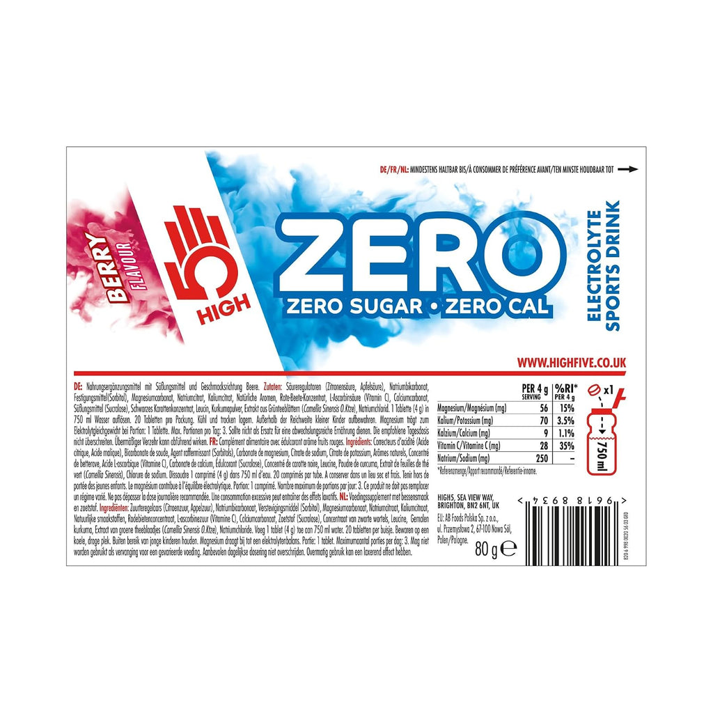Refreshing berry flavour electrolyte tablets