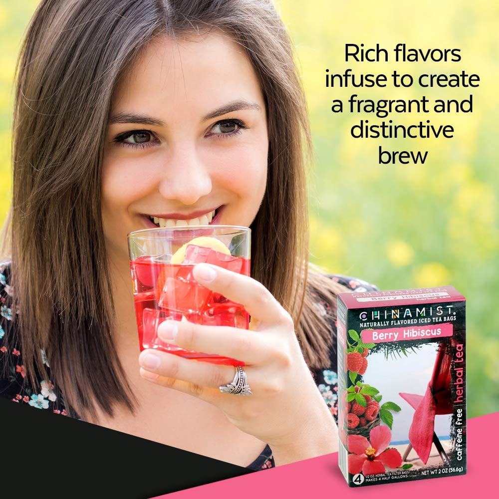 Refreshing berry hibiscus tea