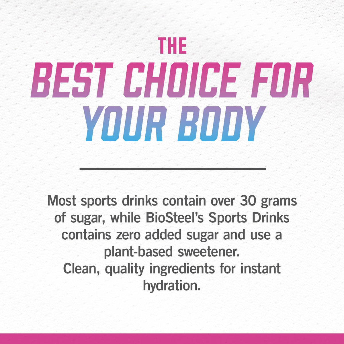 Refreshing BioSteel sports drink flavour