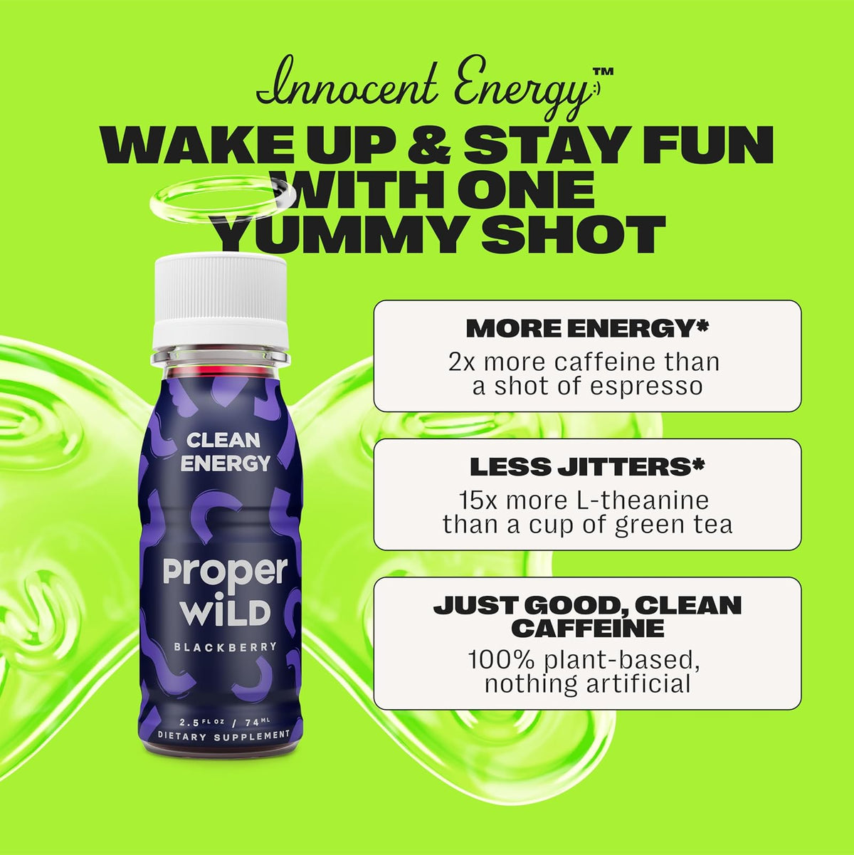 refreshing blackberry flavour energy shot
