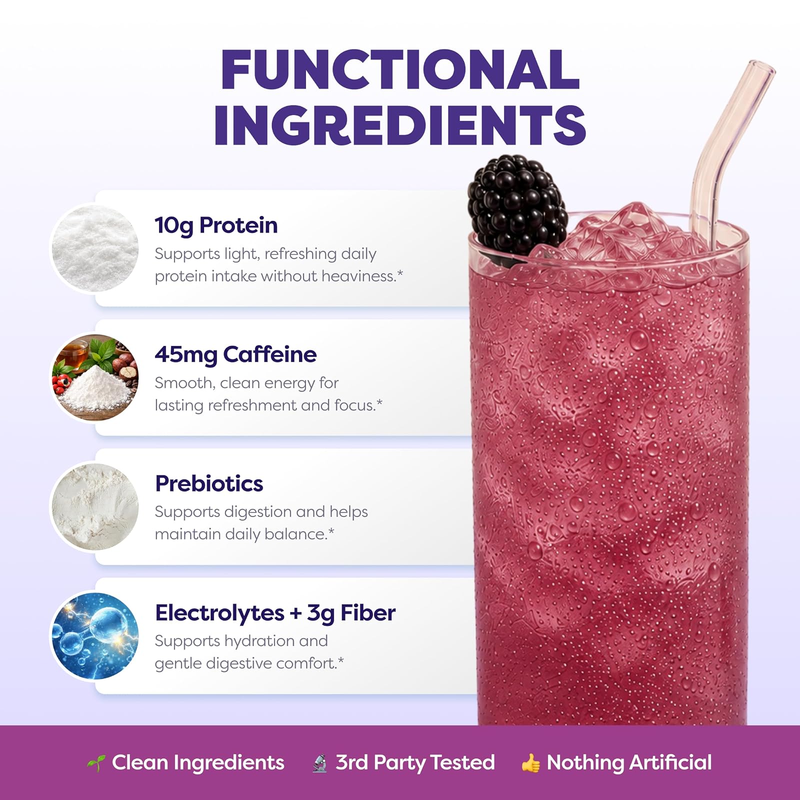 refreshing blackberry lemonade protein drink