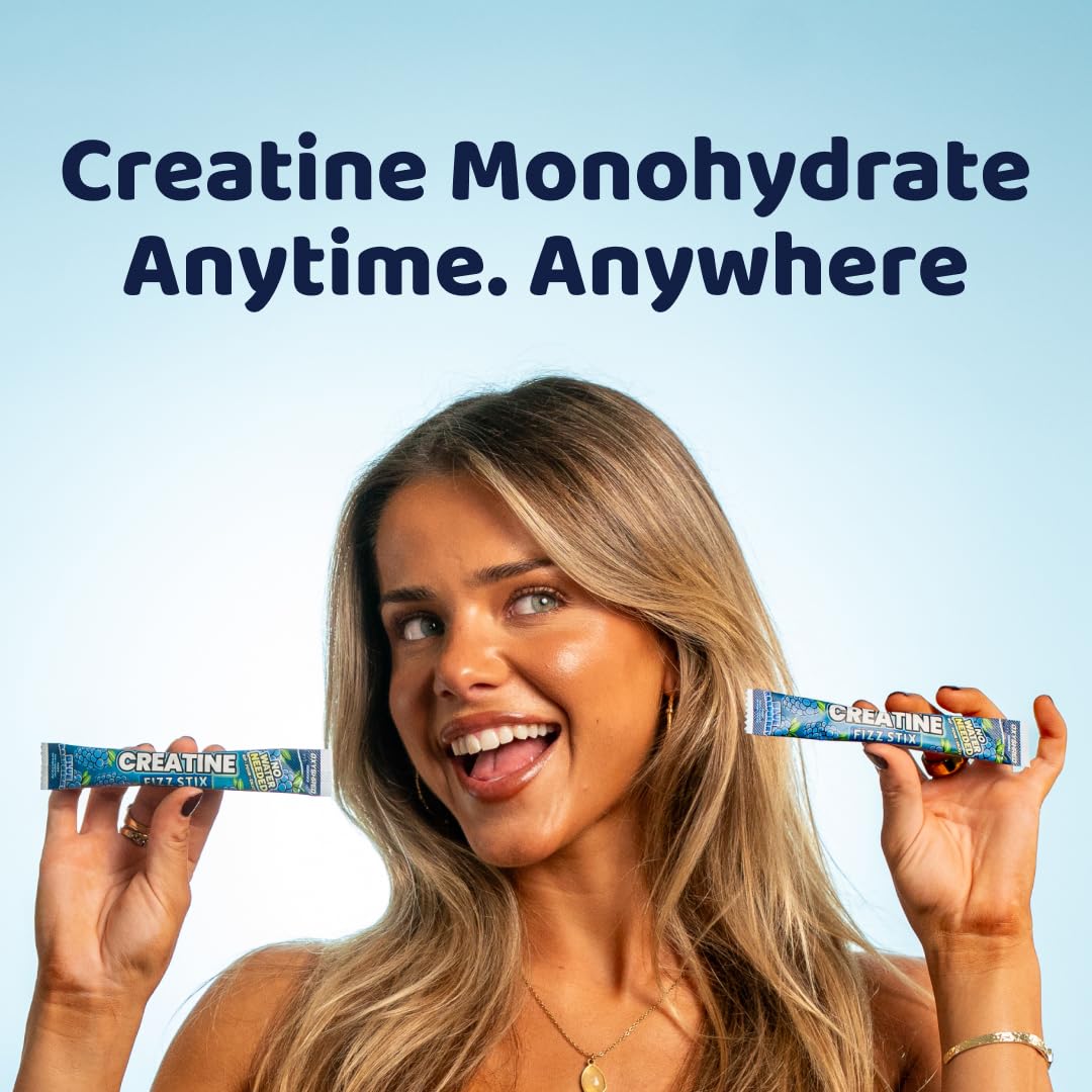 Refreshing blue raspberry creatine drink