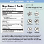 Refreshing blue raspberry drink mix