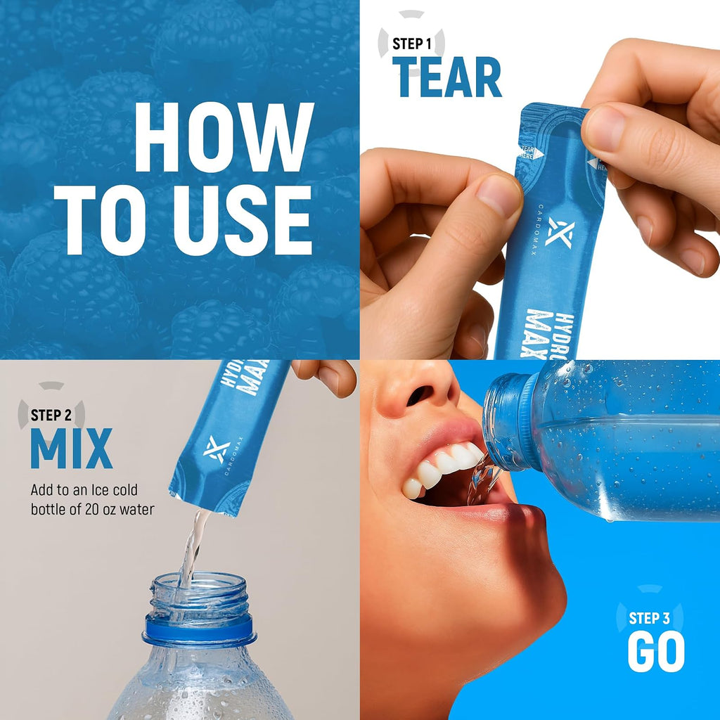 Refreshing blue raspberry flavour hydration