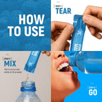 Refreshing blue raspberry flavour hydration