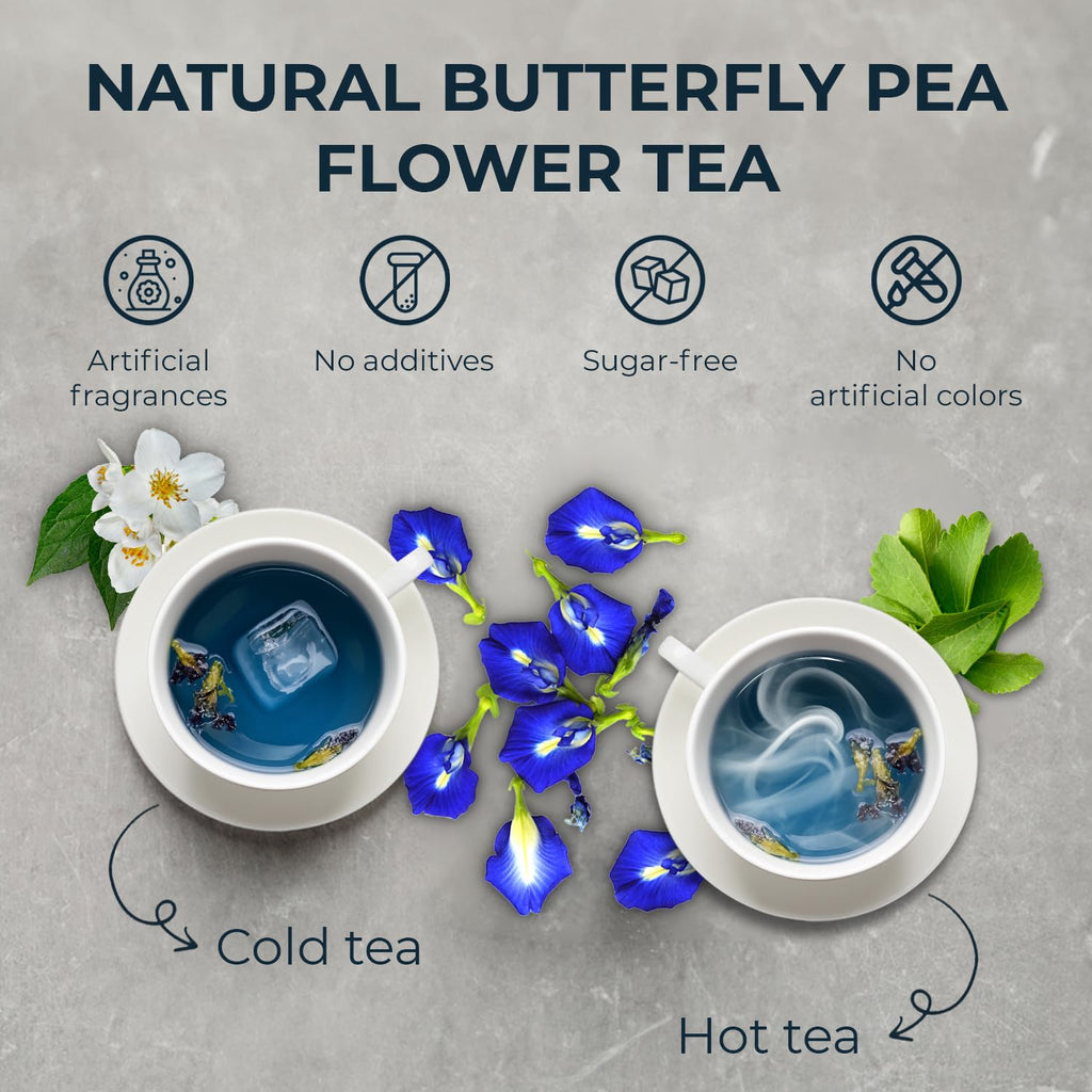 Refreshing butterfly pea flower tea