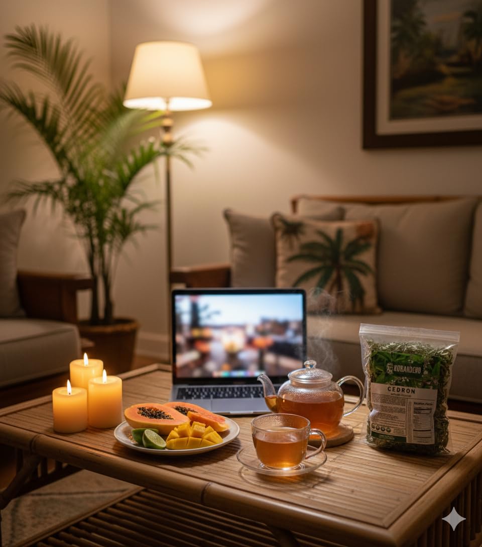 Refreshing Cedron tea for hot summer days