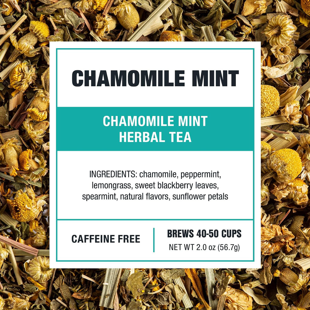 refreshing chamomile mint tea infusion