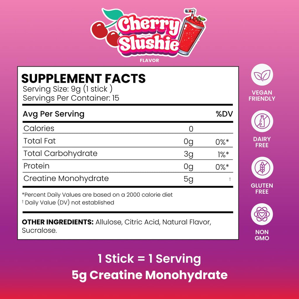 refreshing cherry slushie creatine drink