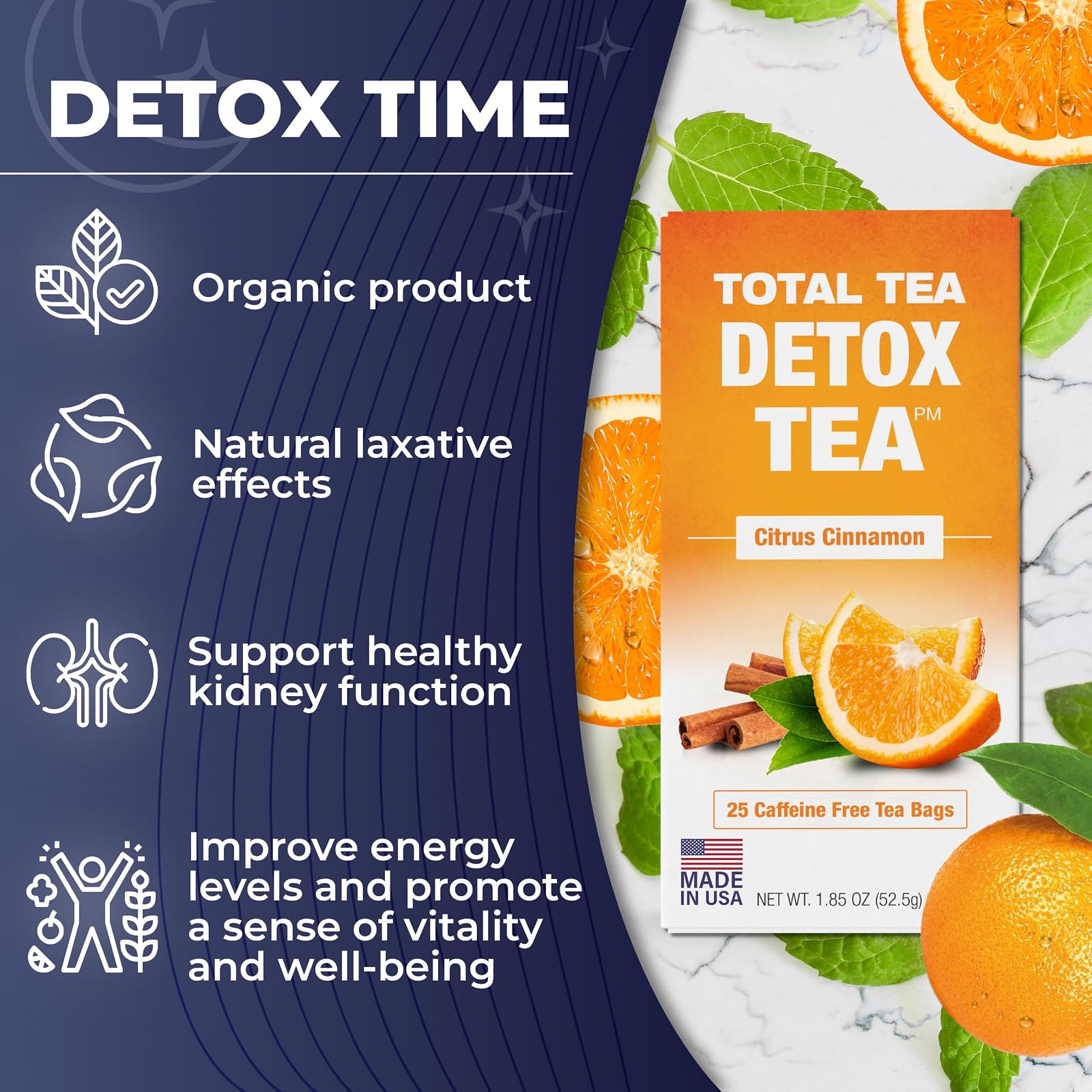 Refreshing citrus cinnamon tea