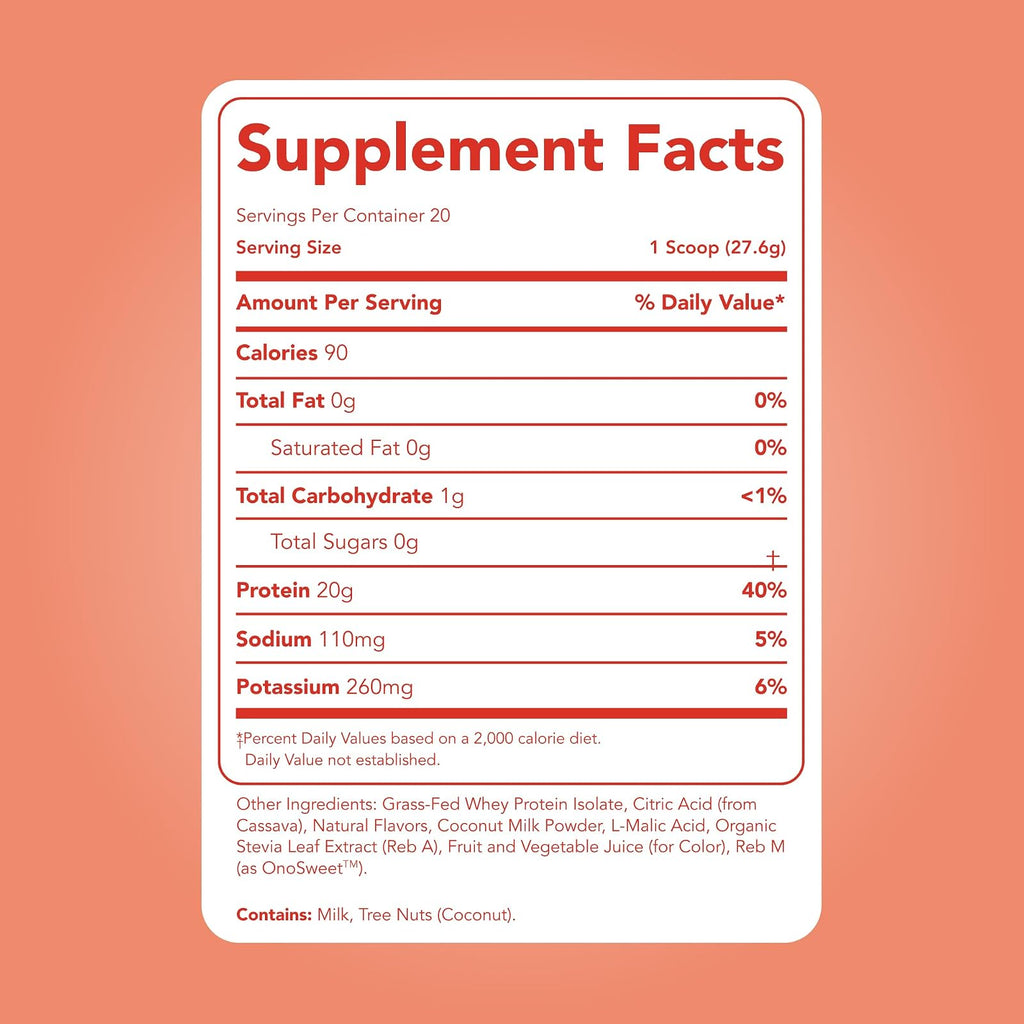 Refreshing clear protein drink mix