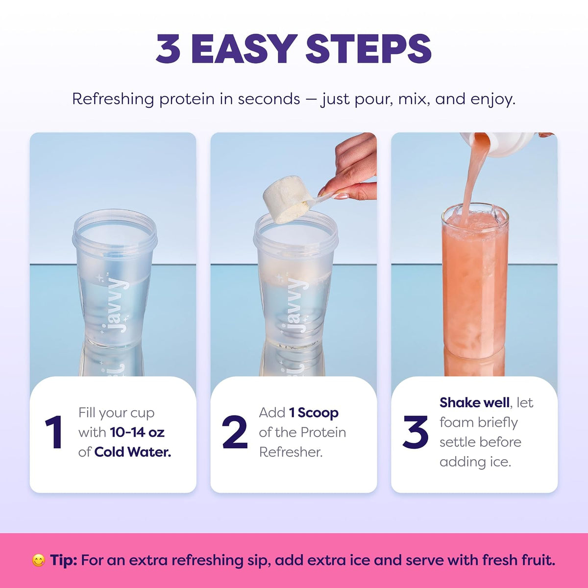refreshing clear protein shake