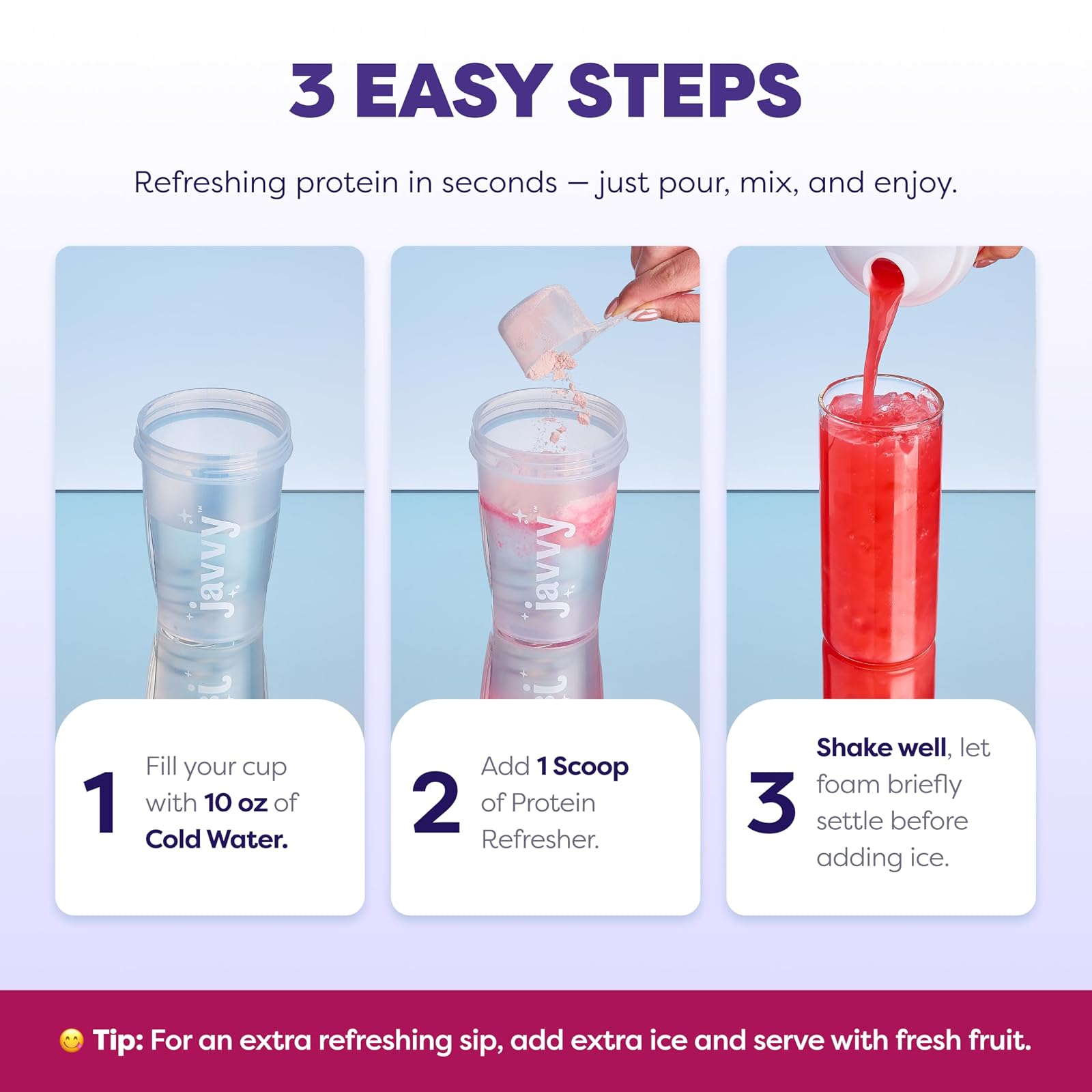 refreshing clear whey protein drink