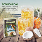 refreshing coconut pineapple green tea bags