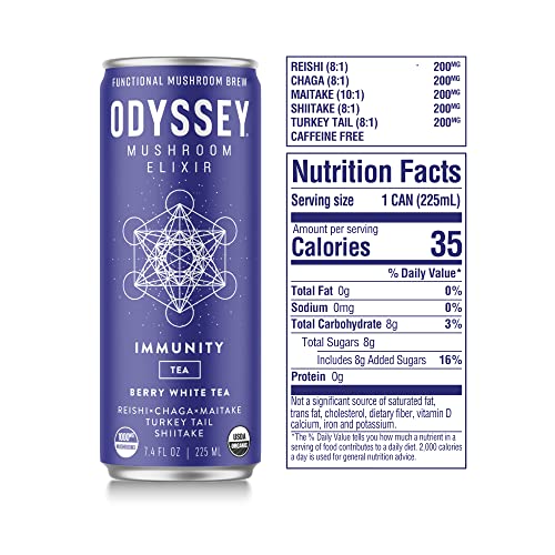 refreshing cold brew tea with mushrooms