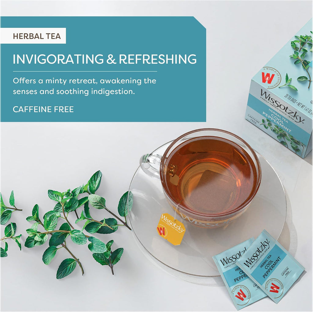 refreshing cool peppermint tea