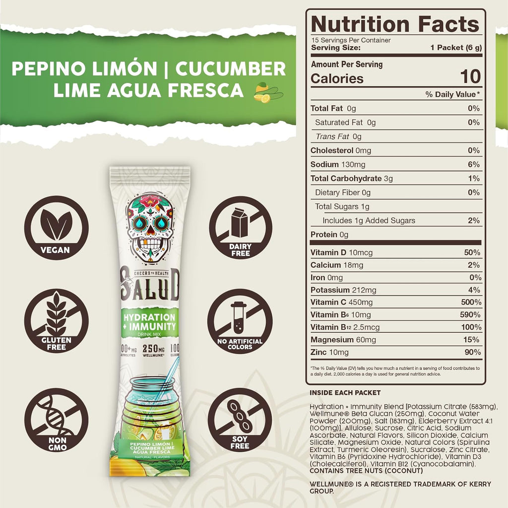 refreshing cucumber lime electrolyte mix