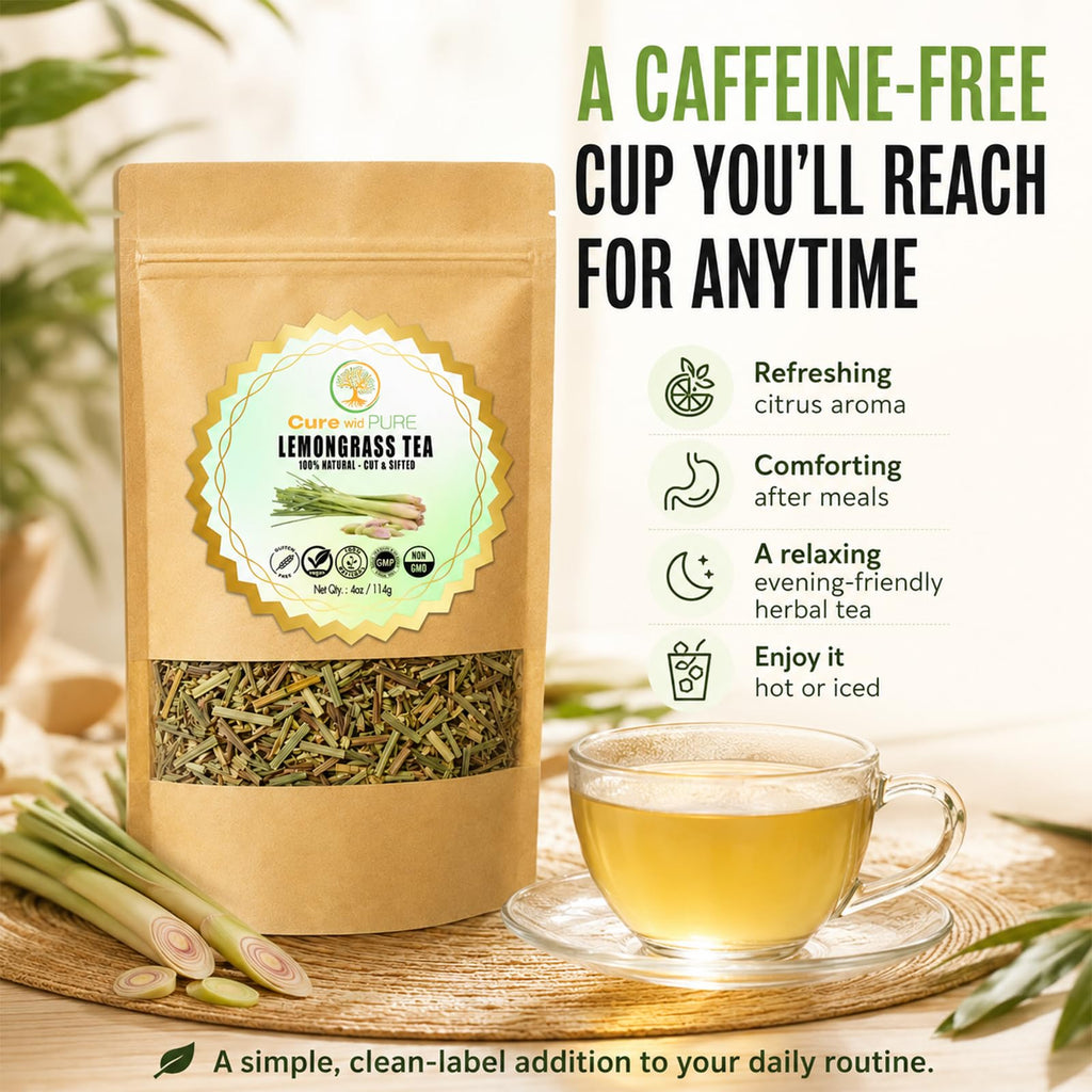 Refreshing dried lemongrass tea blend
