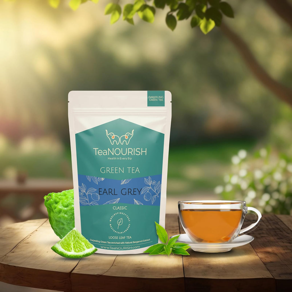 refreshing Earl Grey green tea experience