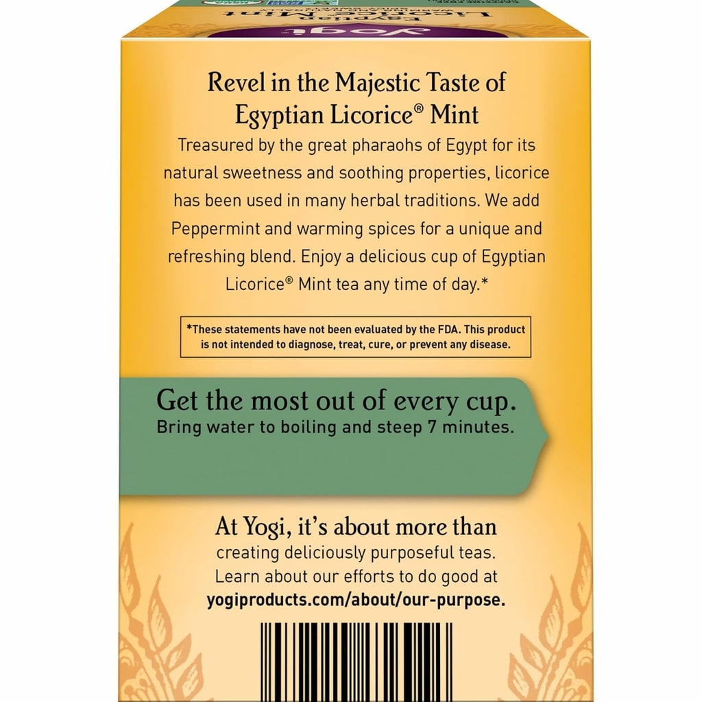 refreshing Egyptian Licorice Mint tea bags