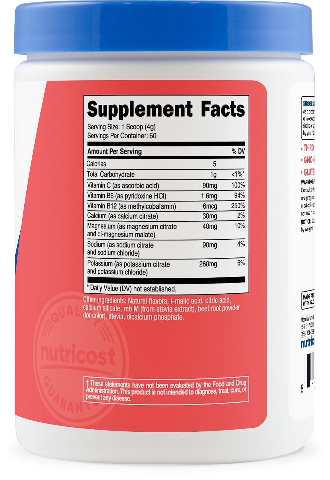 Refreshing electrolyte drink mix for athletes