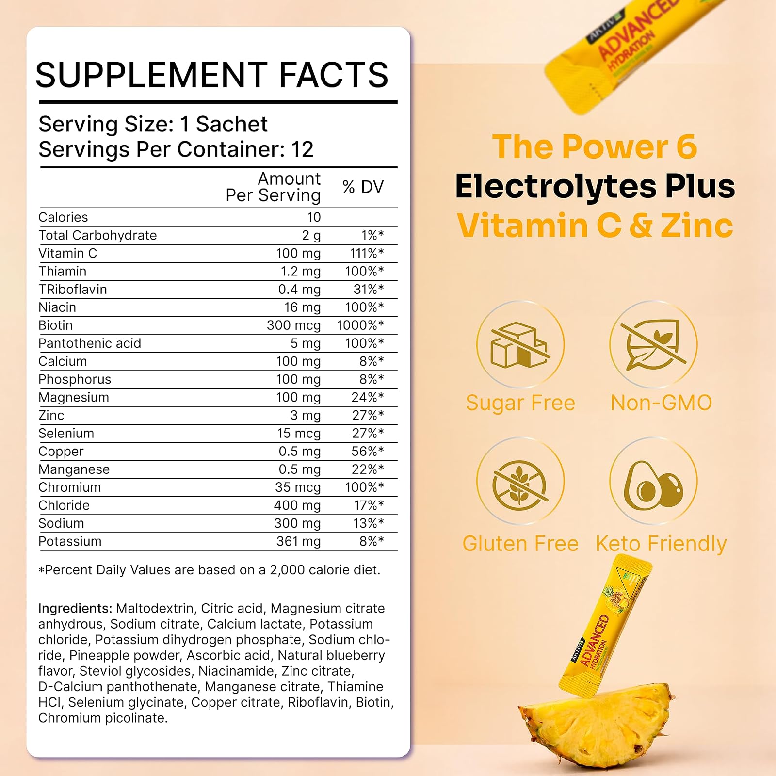 refreshing electrolyte drink with vitamin C