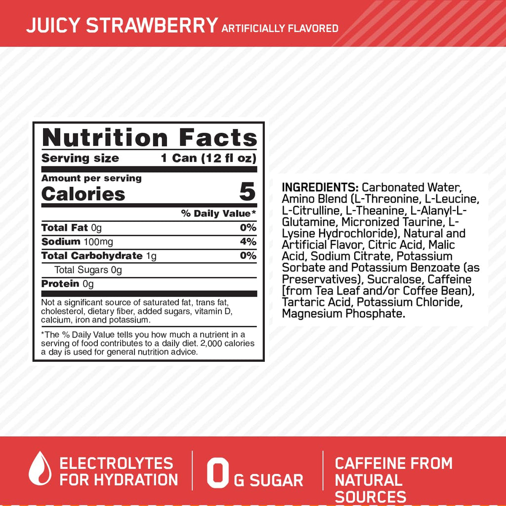 Refreshing energy boost with BCAAs