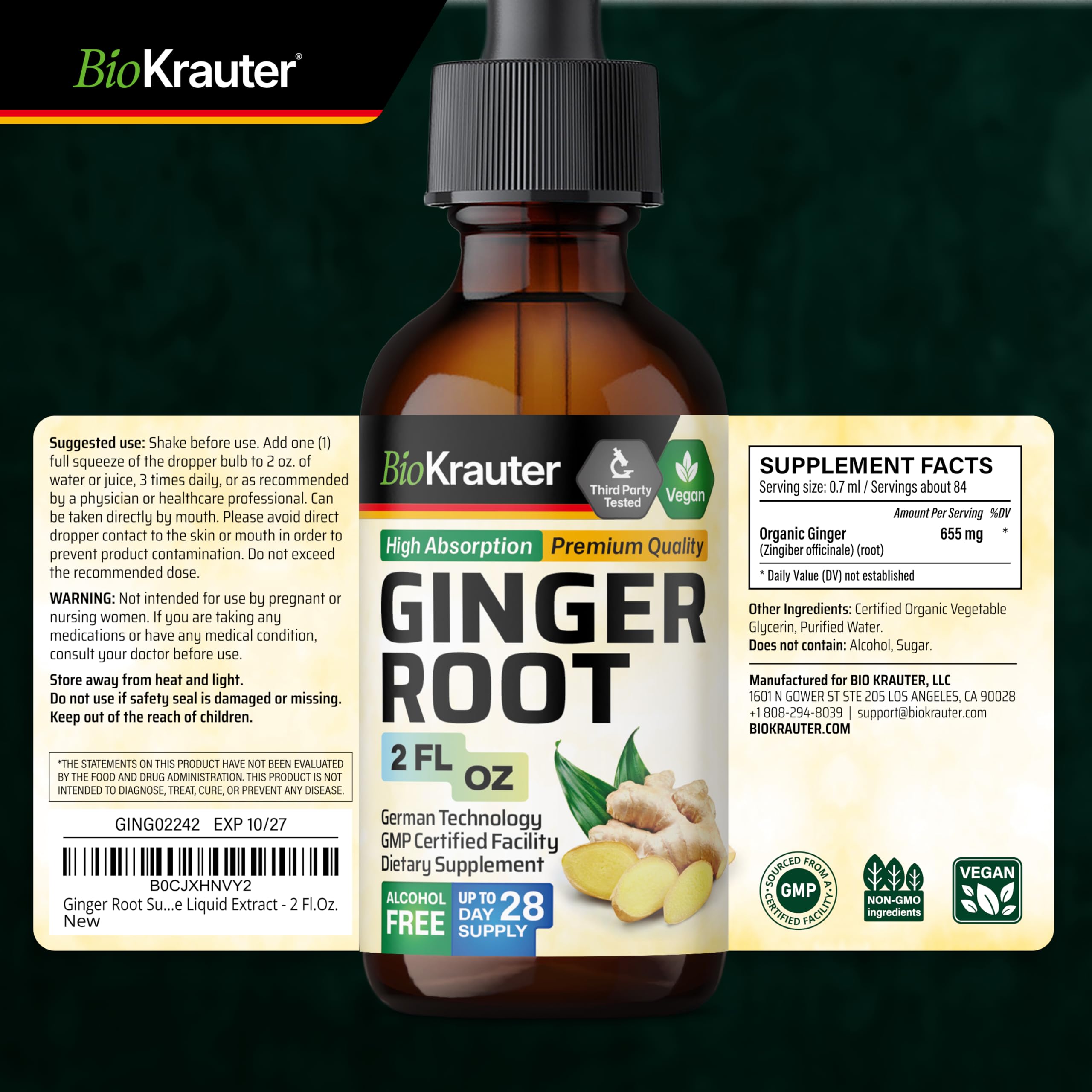 refreshing ginger extract for beverages