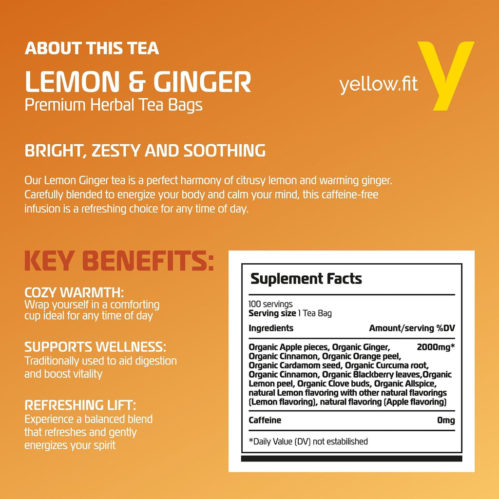 refreshing ginger lemon herbal tea
