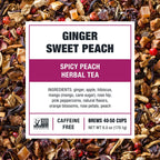 refreshing ginger peach herbal infusion