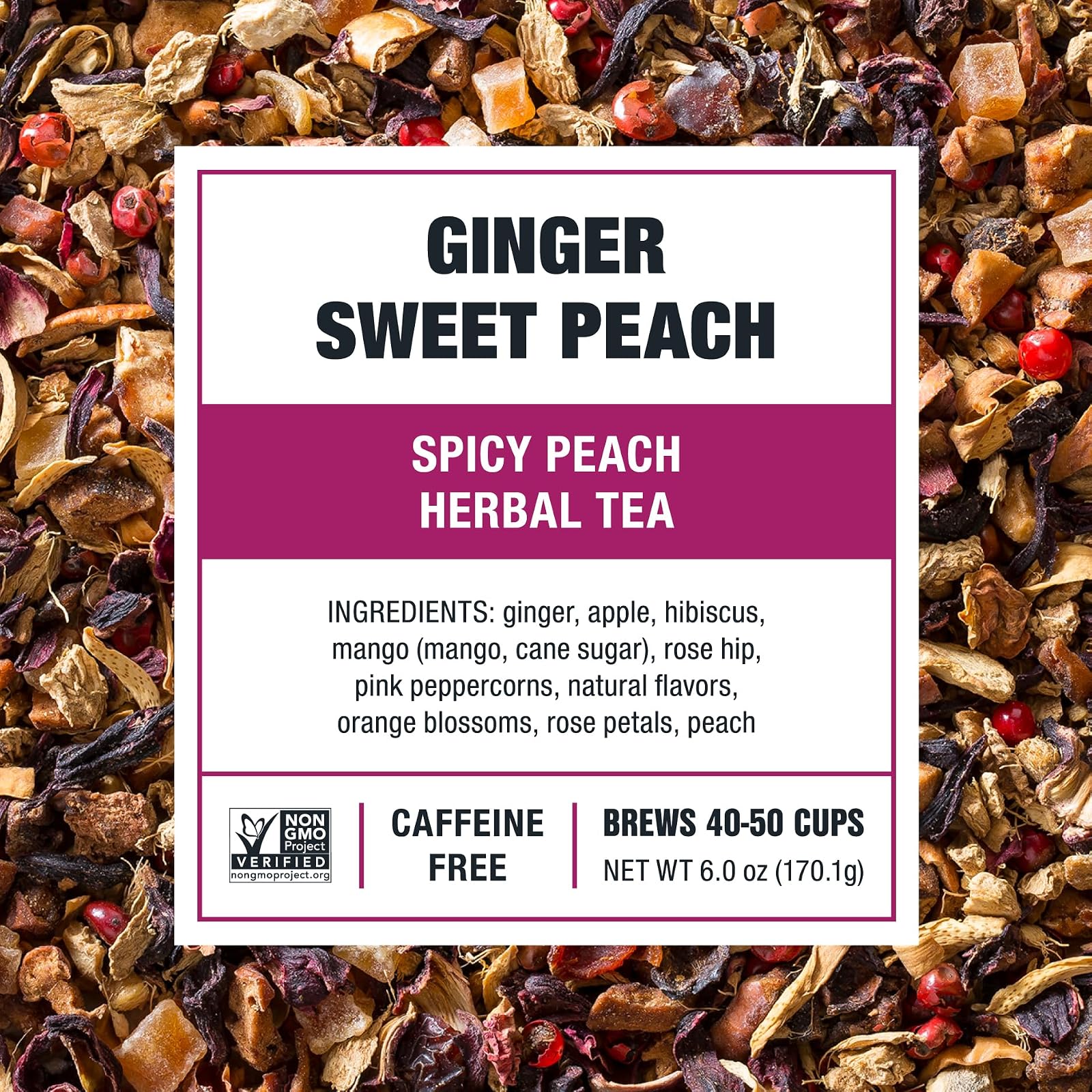 refreshing ginger peach herbal infusion