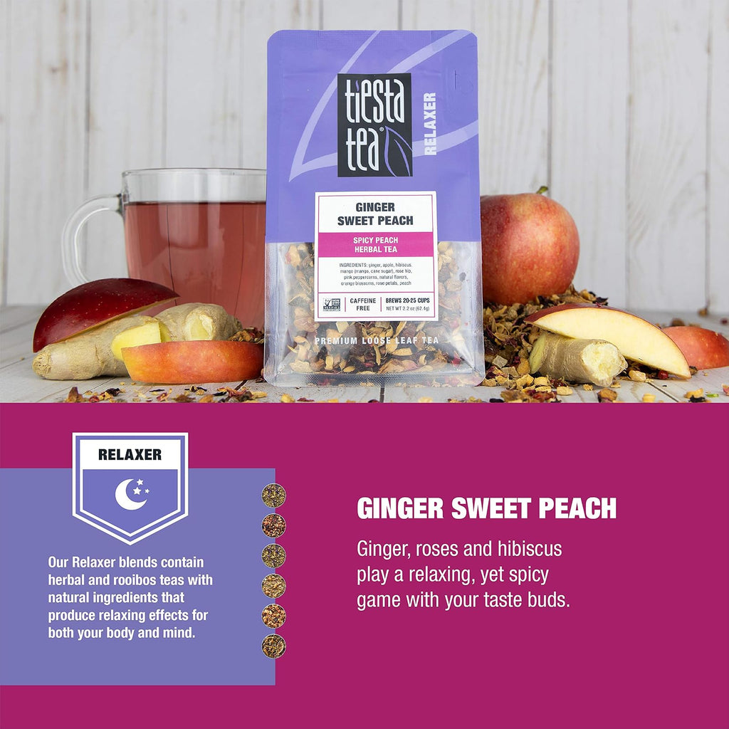 Refreshing ginger peach infusion
