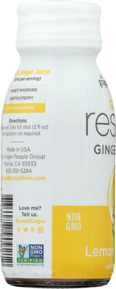 refreshing ginger shot with lemon