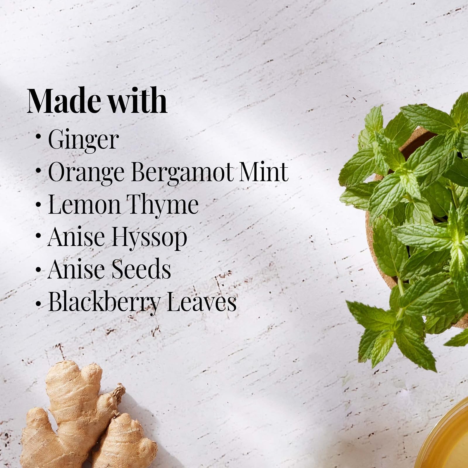 Refreshing ginger tea for digestion