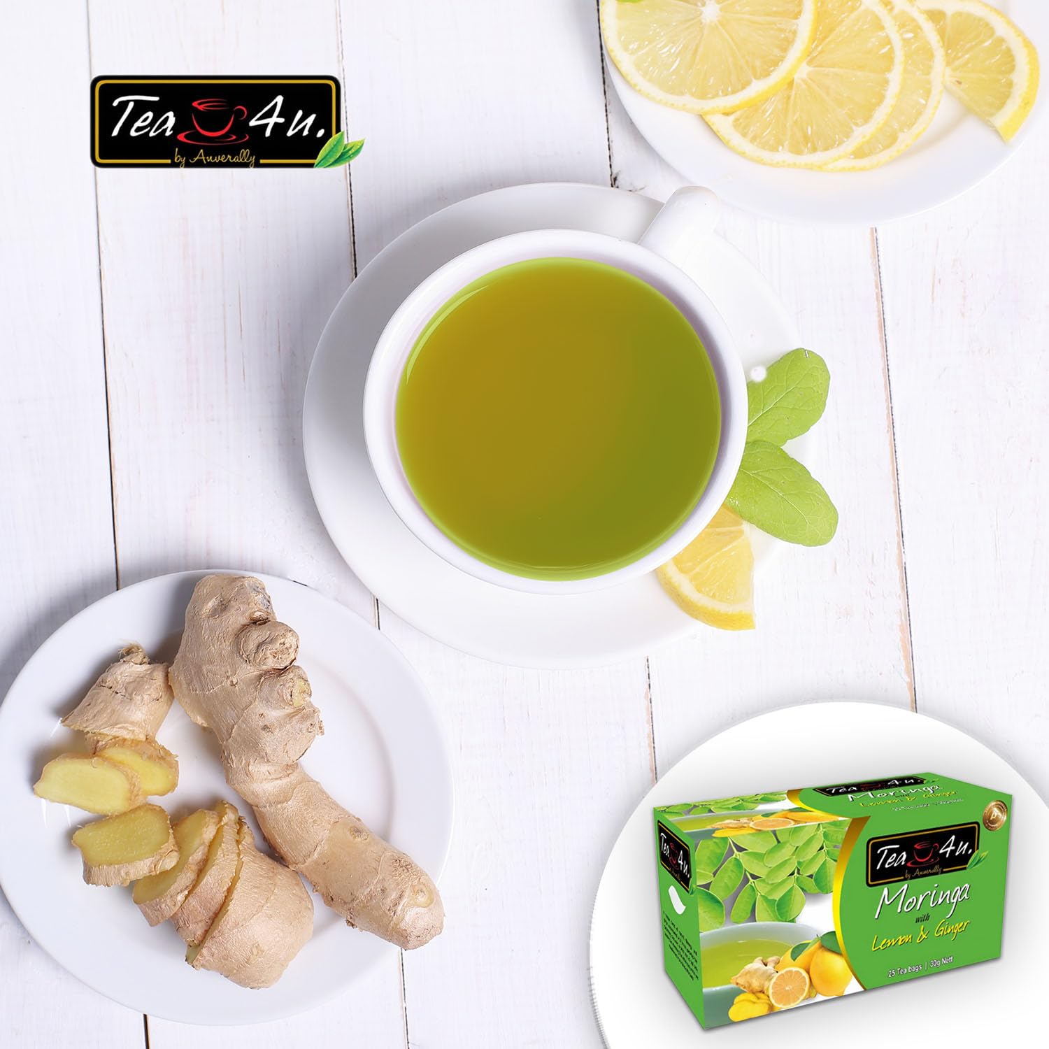 Refreshing ginger tea for energy