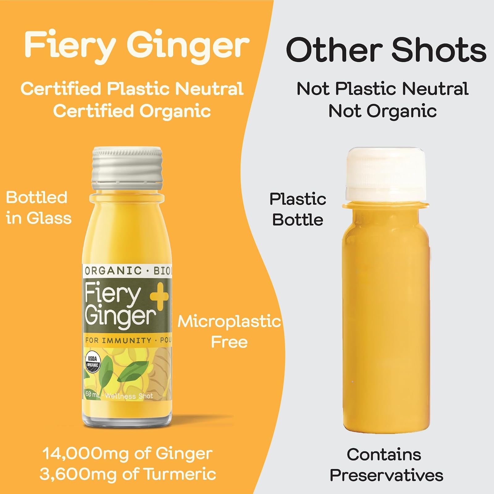 refreshing ginger tea shots