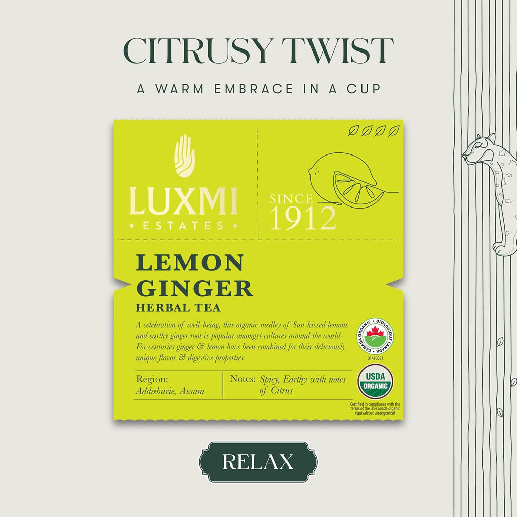 refreshing ginger tea with lemon