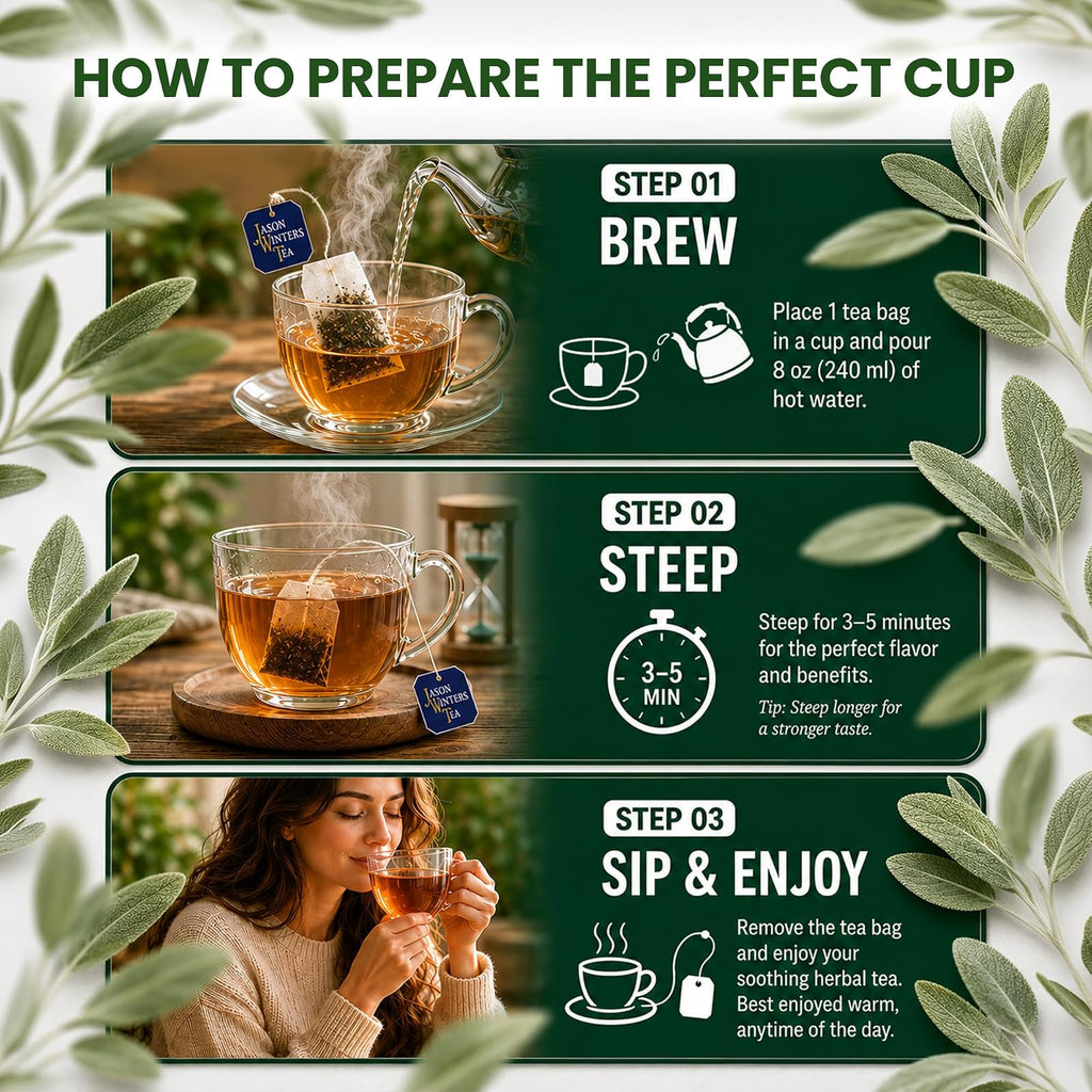 refreshing ginger tea with sage