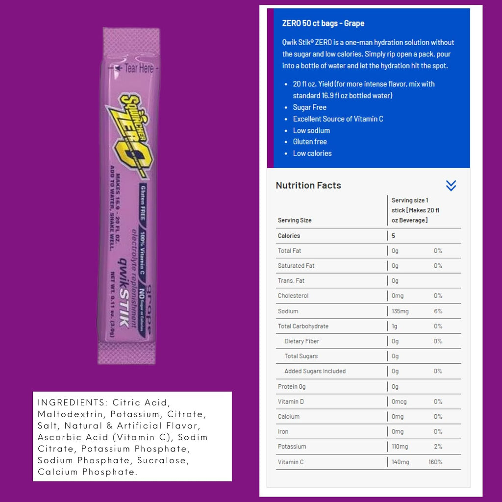 refreshing grape electrolyte sticks for hydration