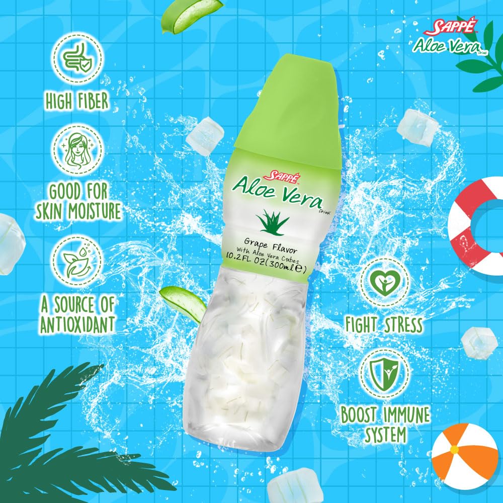 refreshing grape flavoured aloe vera drink