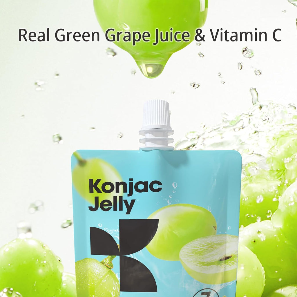refreshing green grape jelly pouches