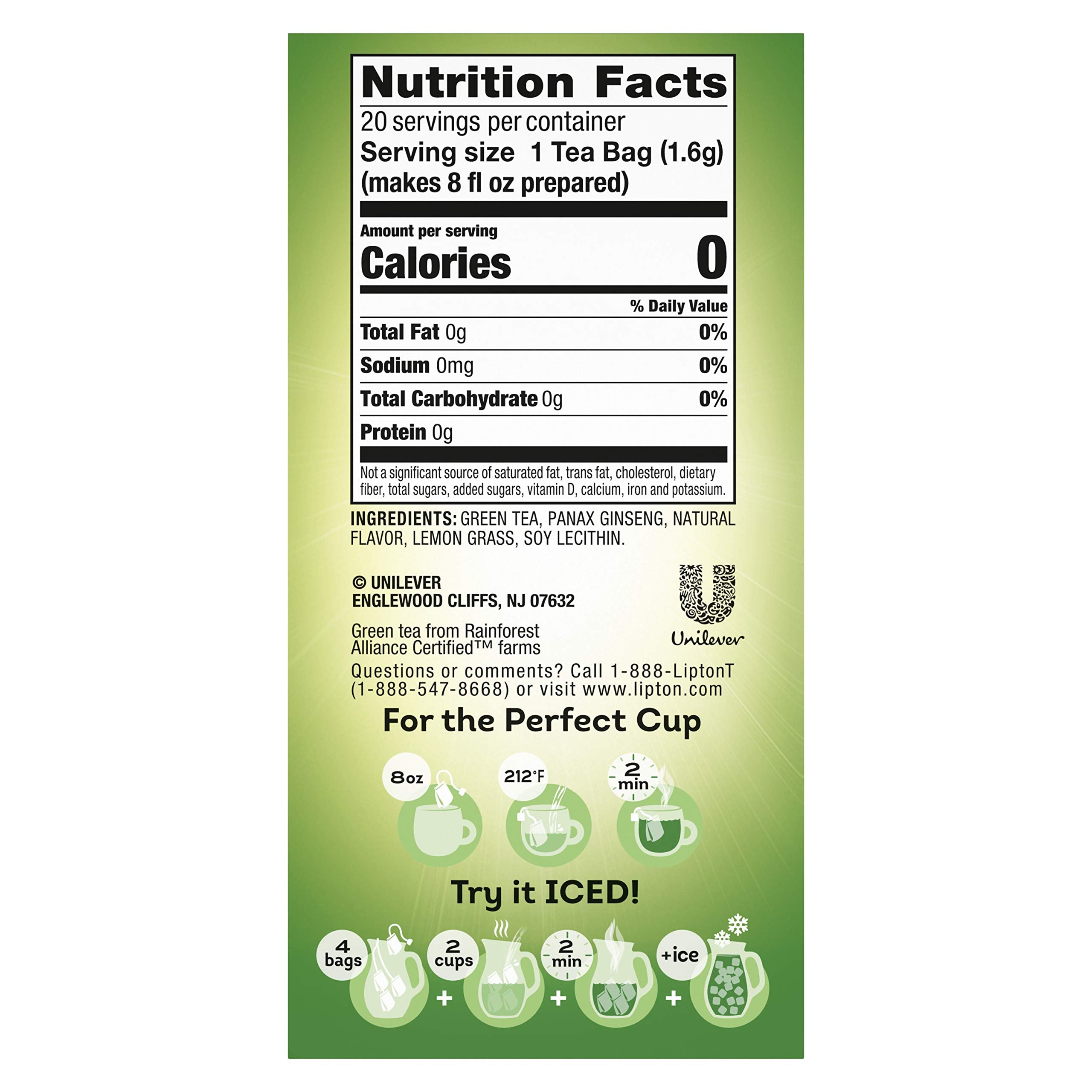 refreshing green tea beverage option